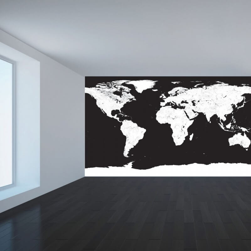 Αυτοκόλλητες φωτοταπετσαρίες με το χάρτη της γης