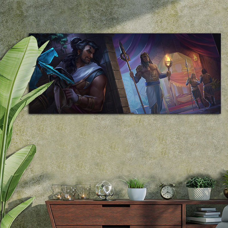 Πίνακας σε καμβά με Akshan splash art league of legends Art 1