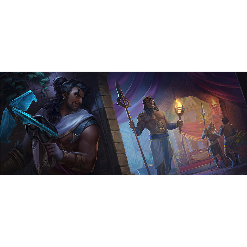 Πίνακας σε καμβά με Akshan splash art league of legends Art 1